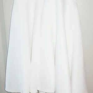 The Vintage Shop | Dresses | Pure White Dress With Lace Top Flare ...